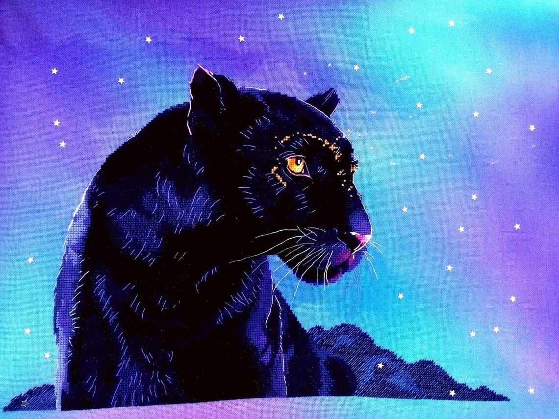 Panther. Cross Stitch Pattern. Cross Stitch Design. Digital. - Etsy