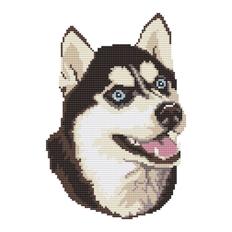Siberian Husky Dog Cross Stitch Pattern Pdf. Modern Pet - Etsy Canada