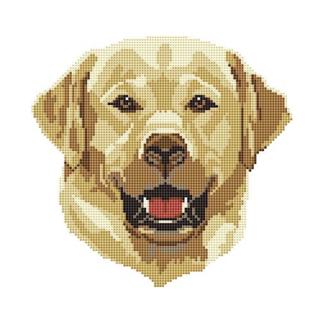 Cream Labrador Dog Counted Cross Stitch Pattern Pdf. Modern Pet ...