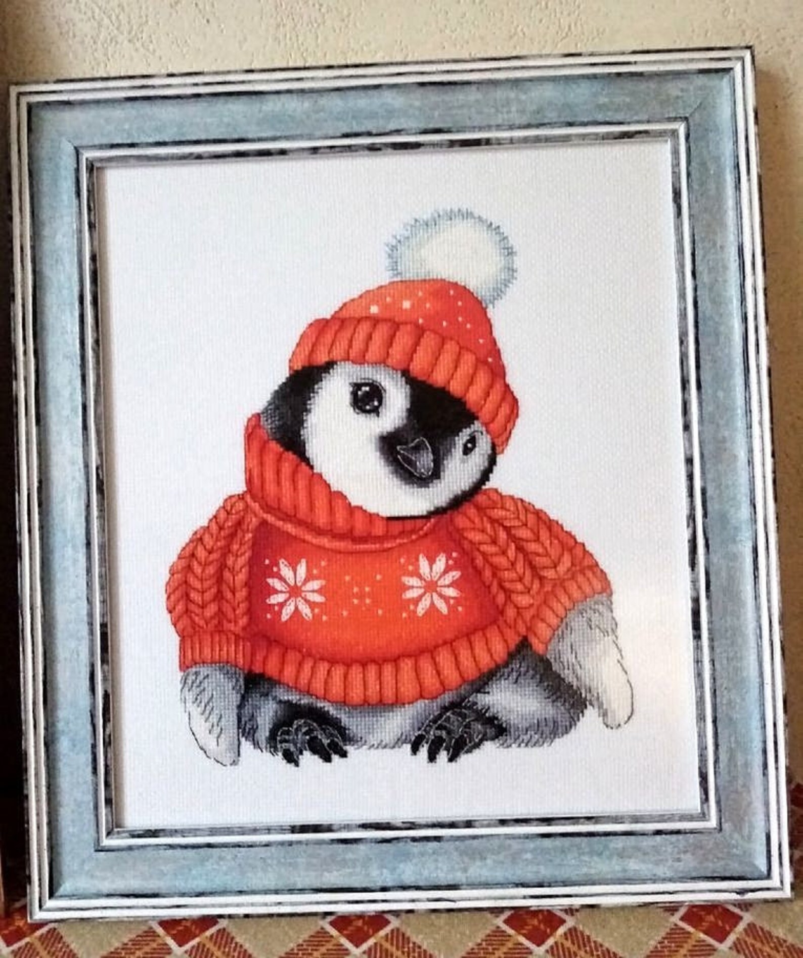 Christmas Penguin. Cross Stitch Pattern. Cross Stitch Design. - Etsy