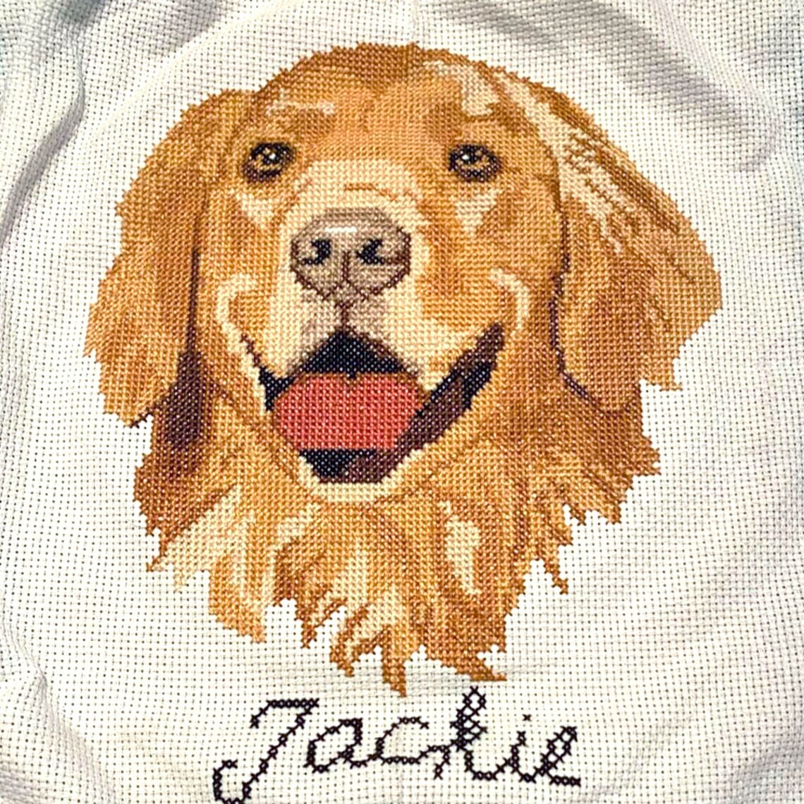 Golden Retriever Dog Counted Cross Stitch Pattern Pdf. Modern - Etsy
