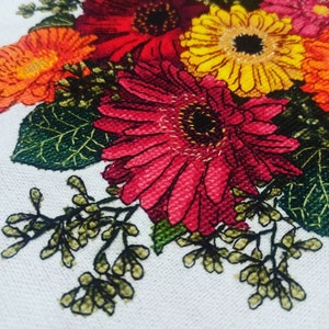 Gerberas. Cross Stitch Pattern. Cross Stitch Design. Digital. PDF. Saga ...