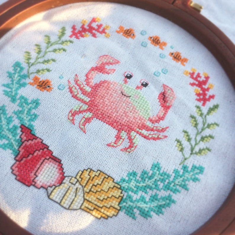 Set of 8 Ocean Baby Animals Cross Stitch Patterns Pdf: Fish - Etsy