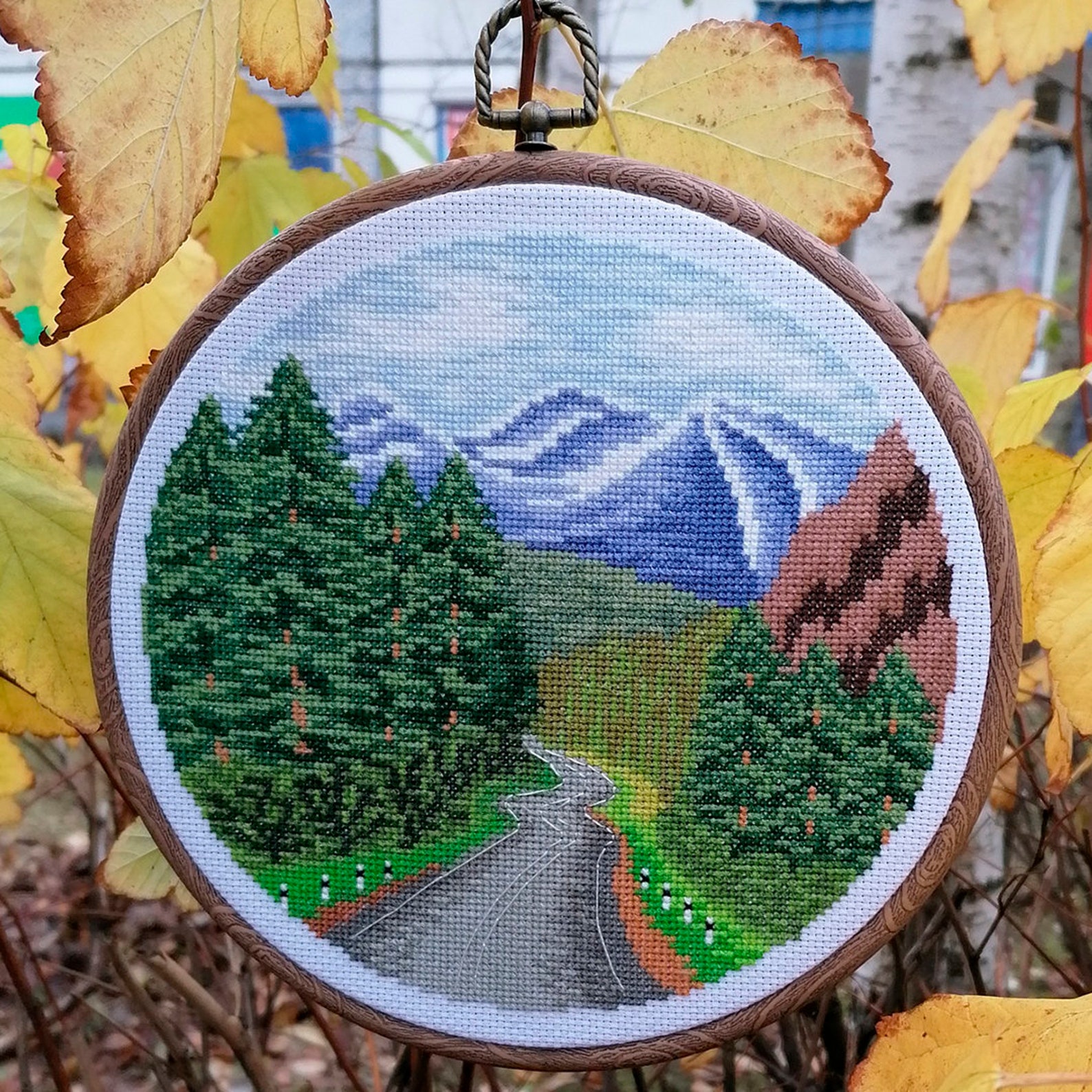 Landscape Counted Cross Stitch Pattern Pdf. Forest Cross - Etsy