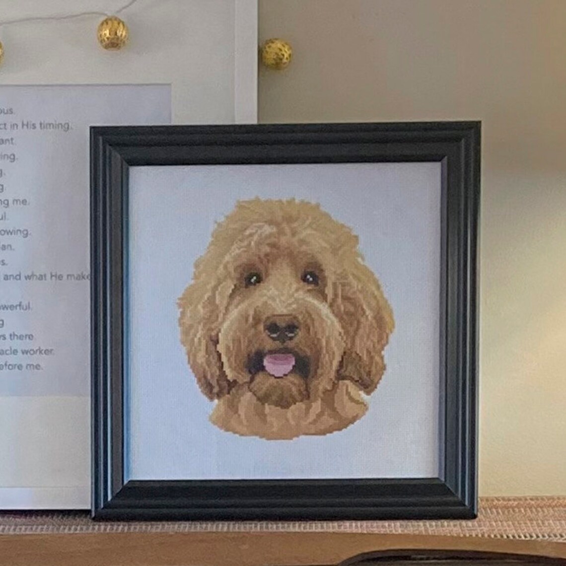Red Goldendoodle Dog Counted Cross Stitch Pattern Pdf. Modern - Etsy