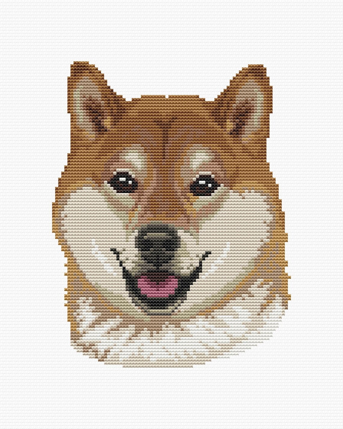 Shiba Inu Dog Counted Cross Stitch Pattern Pdf. Modern Pet - Etsy