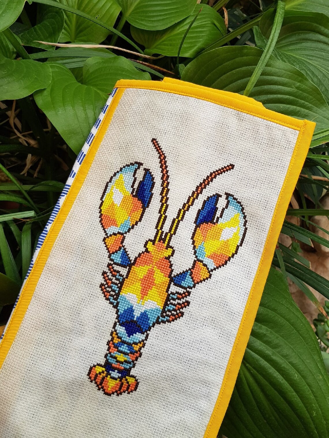 Geometric Lobster Cross Stitch Pattern Pdf. Ocean Cross | Etsy
