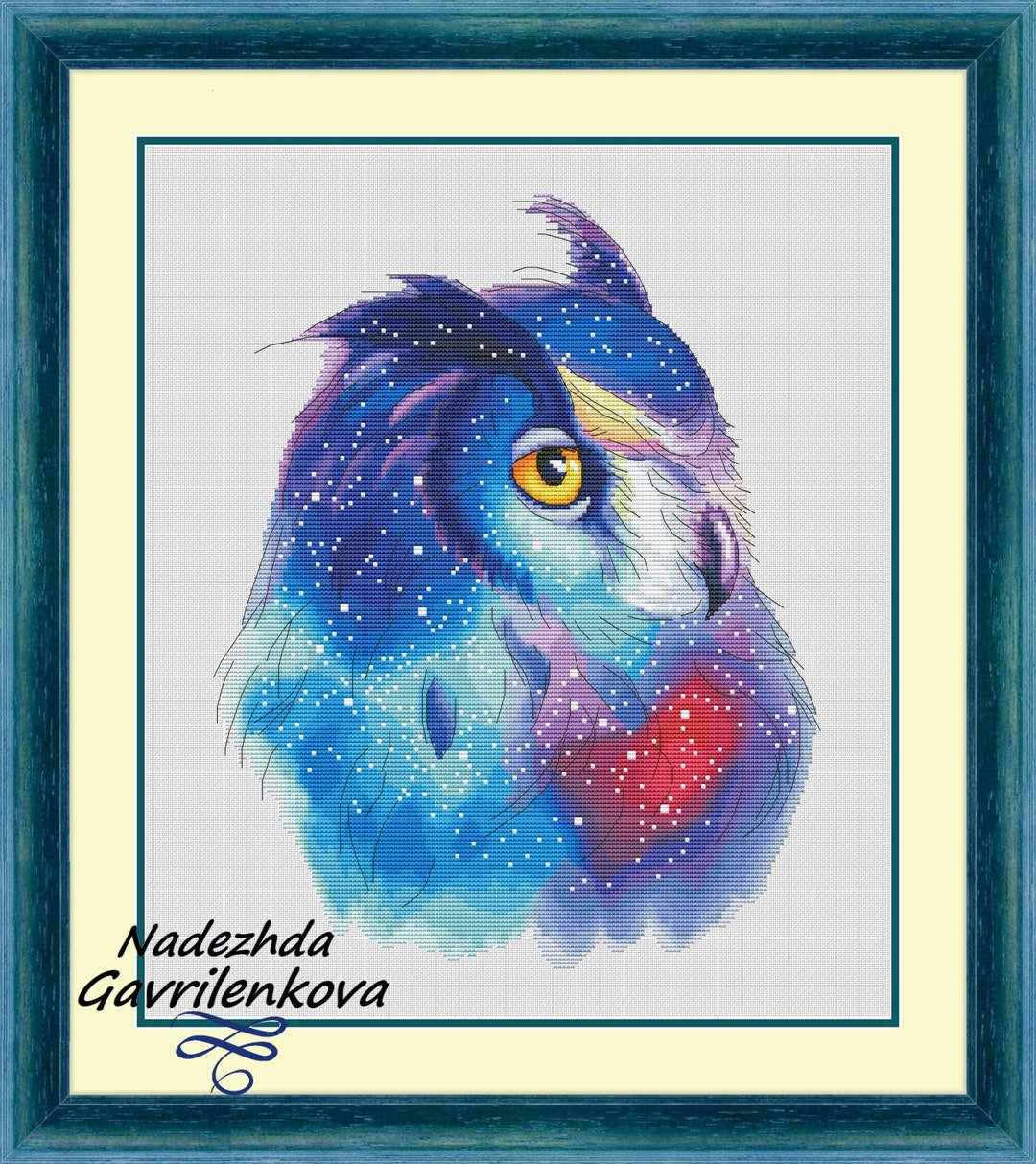 Space Owl. Cross Stitch Pattern. Cross Stitch Design. Digital. PDF ...
