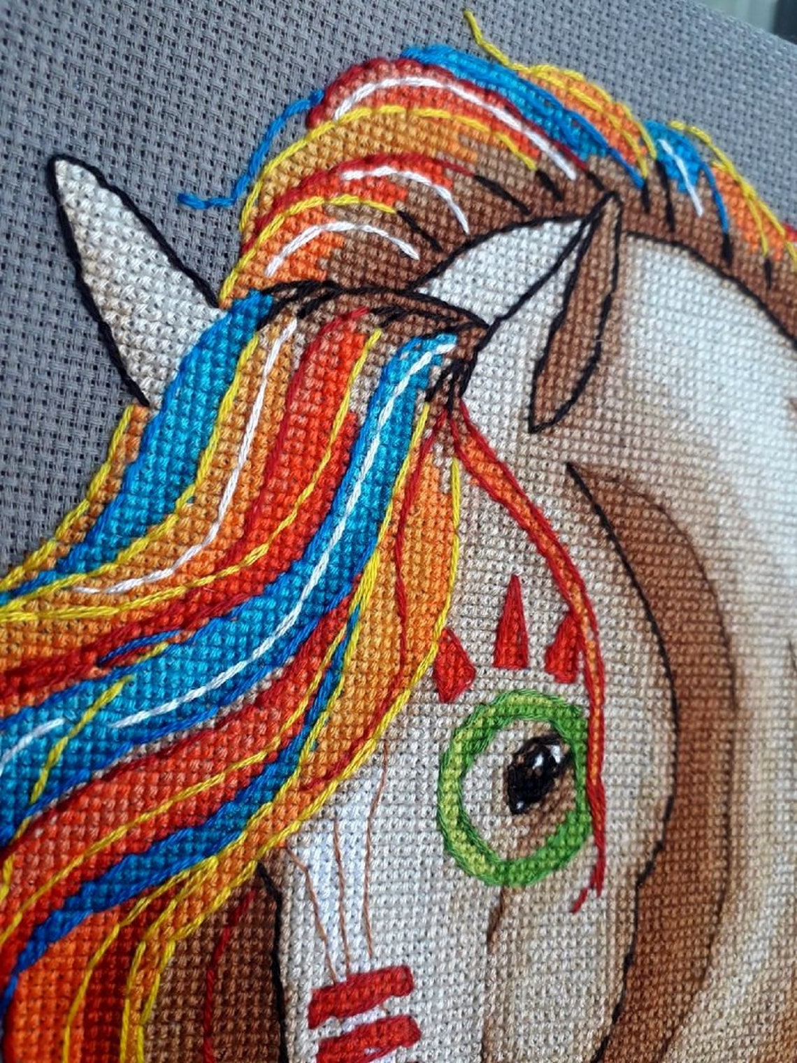 Amerindian Mustang light. Cross Stitch Pattern. Cross Stitch - Etsy