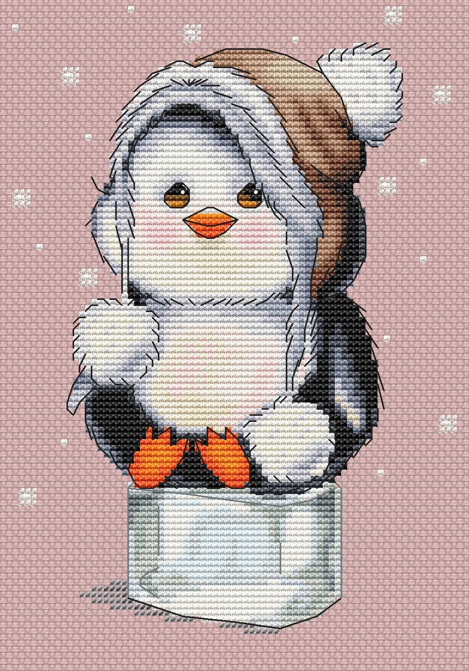 Cross Stitch Penguin Cross Stitch Animals Cross Stitch - Etsy
