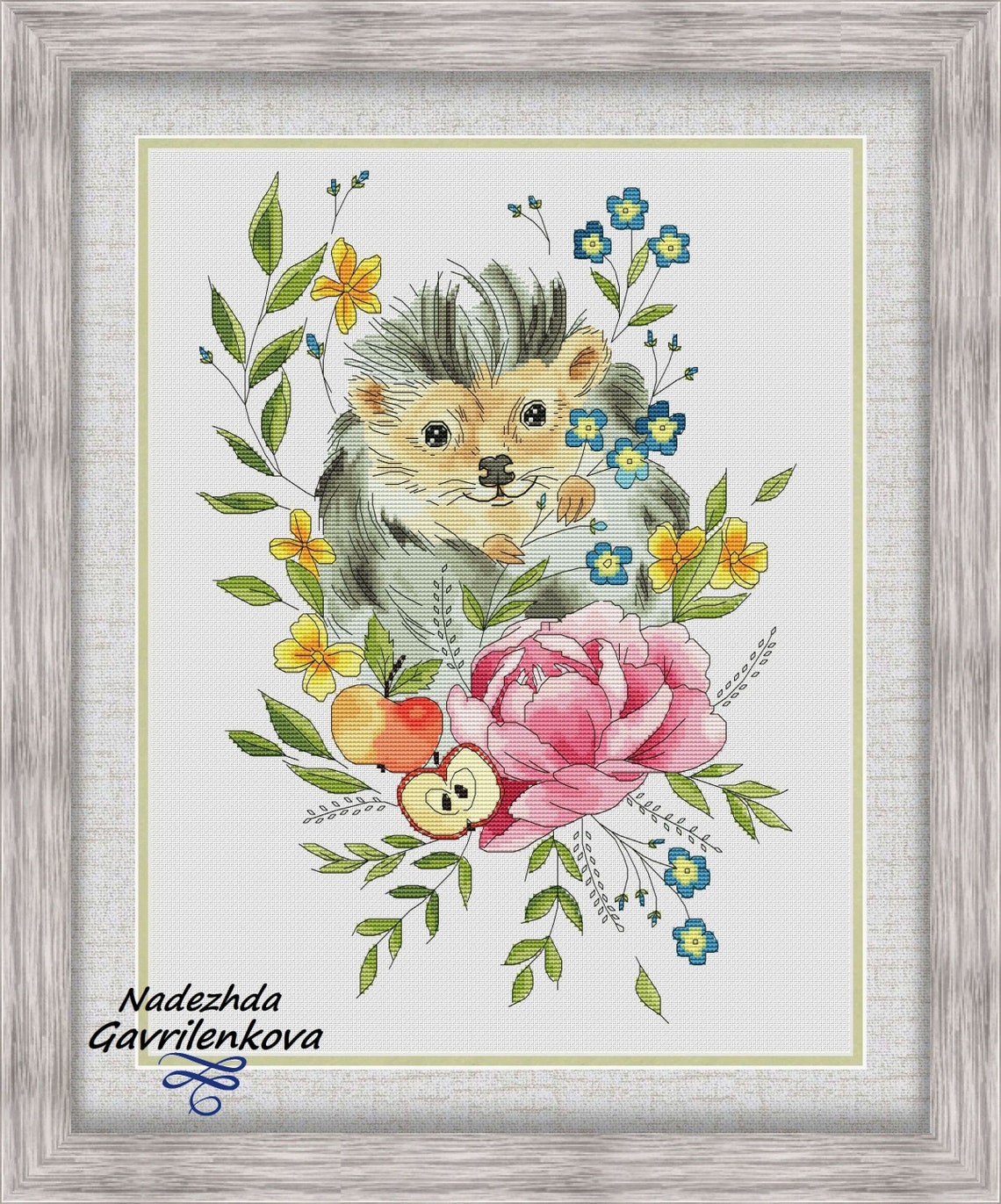 Flower Hedgehog. Cross Stitch Pattern. Cross Stitch Design. - Etsy
