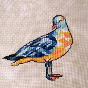Ocean Bird Seagull Cross Stitch Pattern Pdf. Sea Geometric Nursery ...