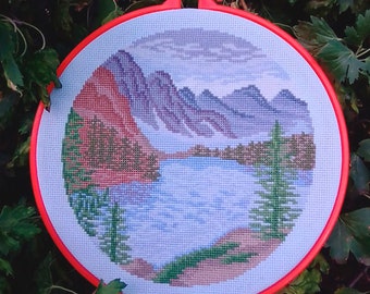 Landscape Counted Cross Stitch Pattern Pdf. Forest Cross - Etsy
