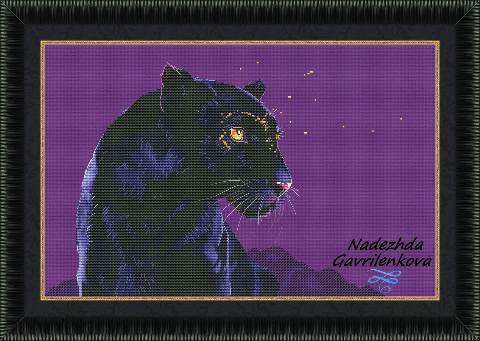 Panther. Cross Stitch Pattern. Cross Stitch Design. Digital. - Etsy