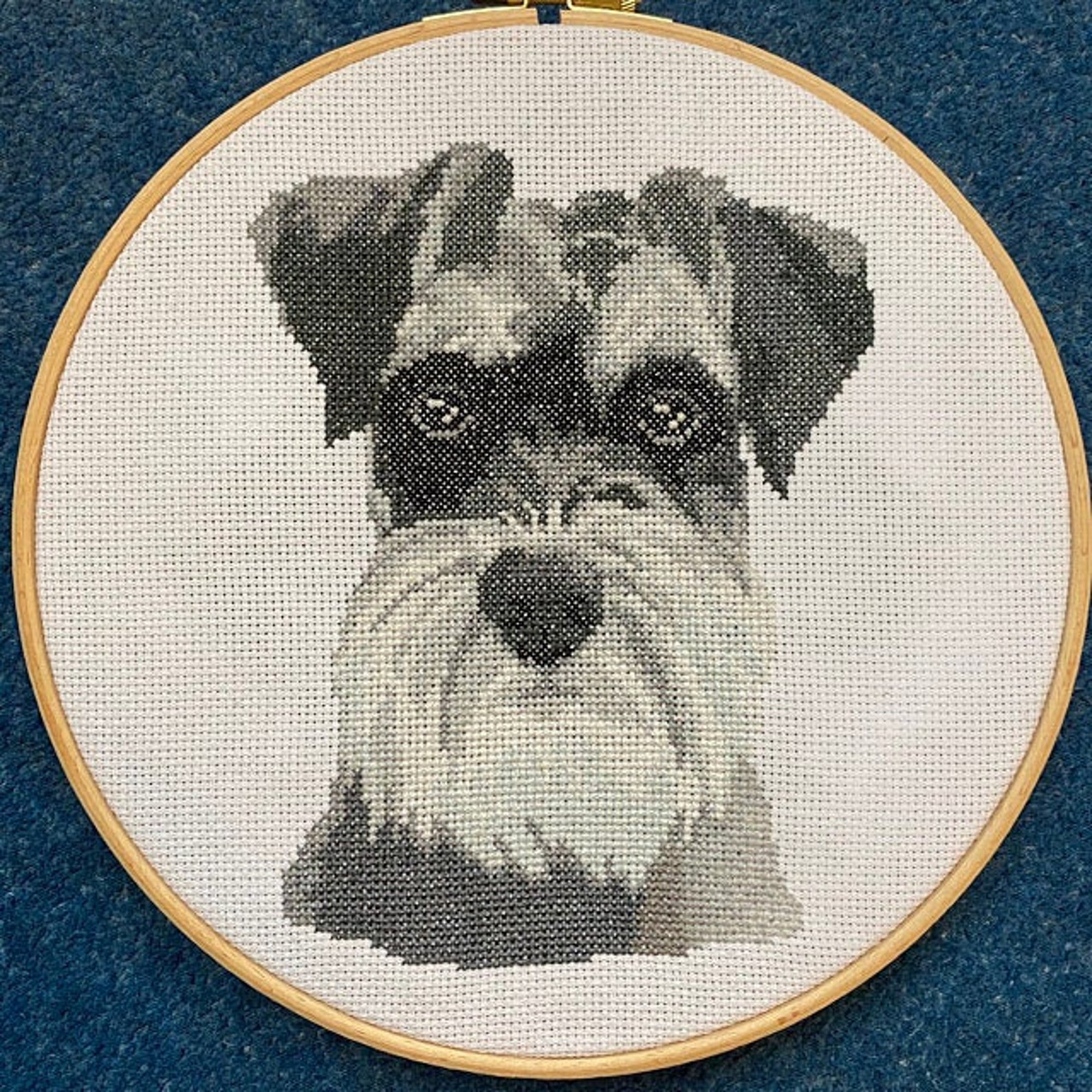 Schnauzer Dog Cross Stitch Pattern Pdf. Modern Pet Memorial | Etsy
