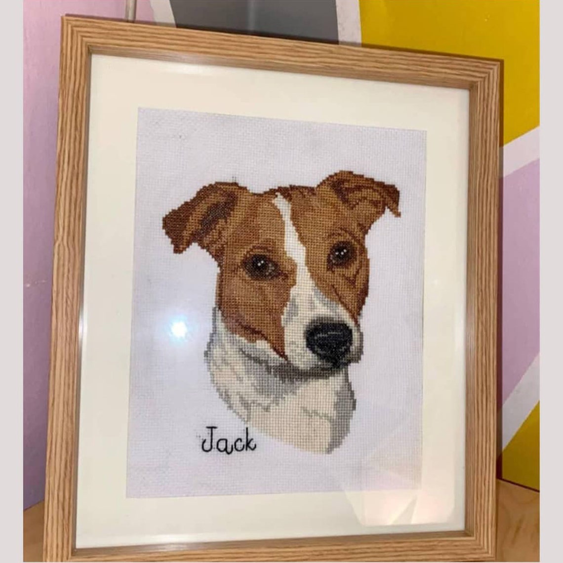 Jack Russell Terrier Dog Cross Stitch Pattern Pdf. Modern - Etsy