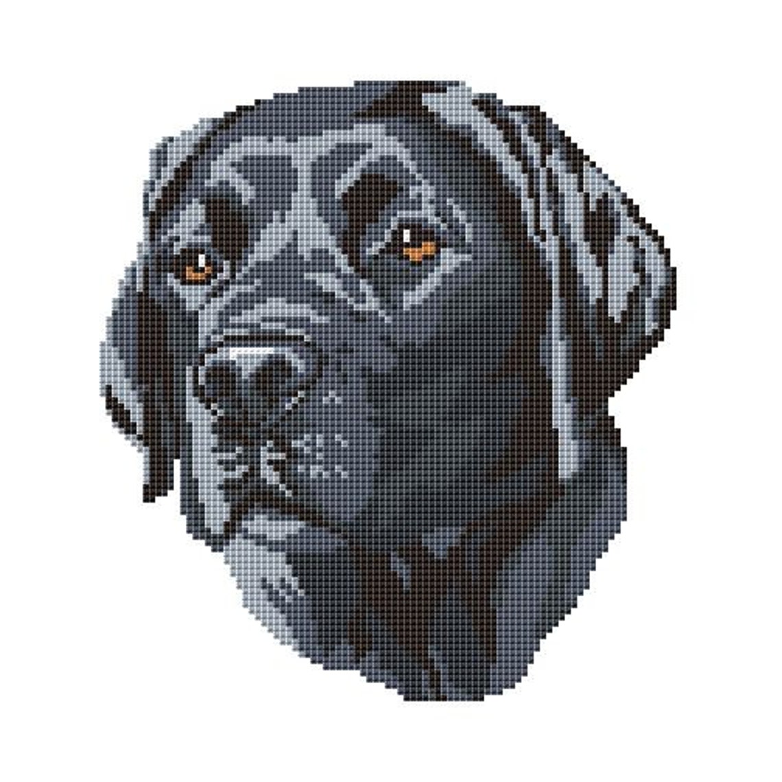 Black Labrador Dog Counted Cross Stitch Pattern Pdf. Modern - Etsy