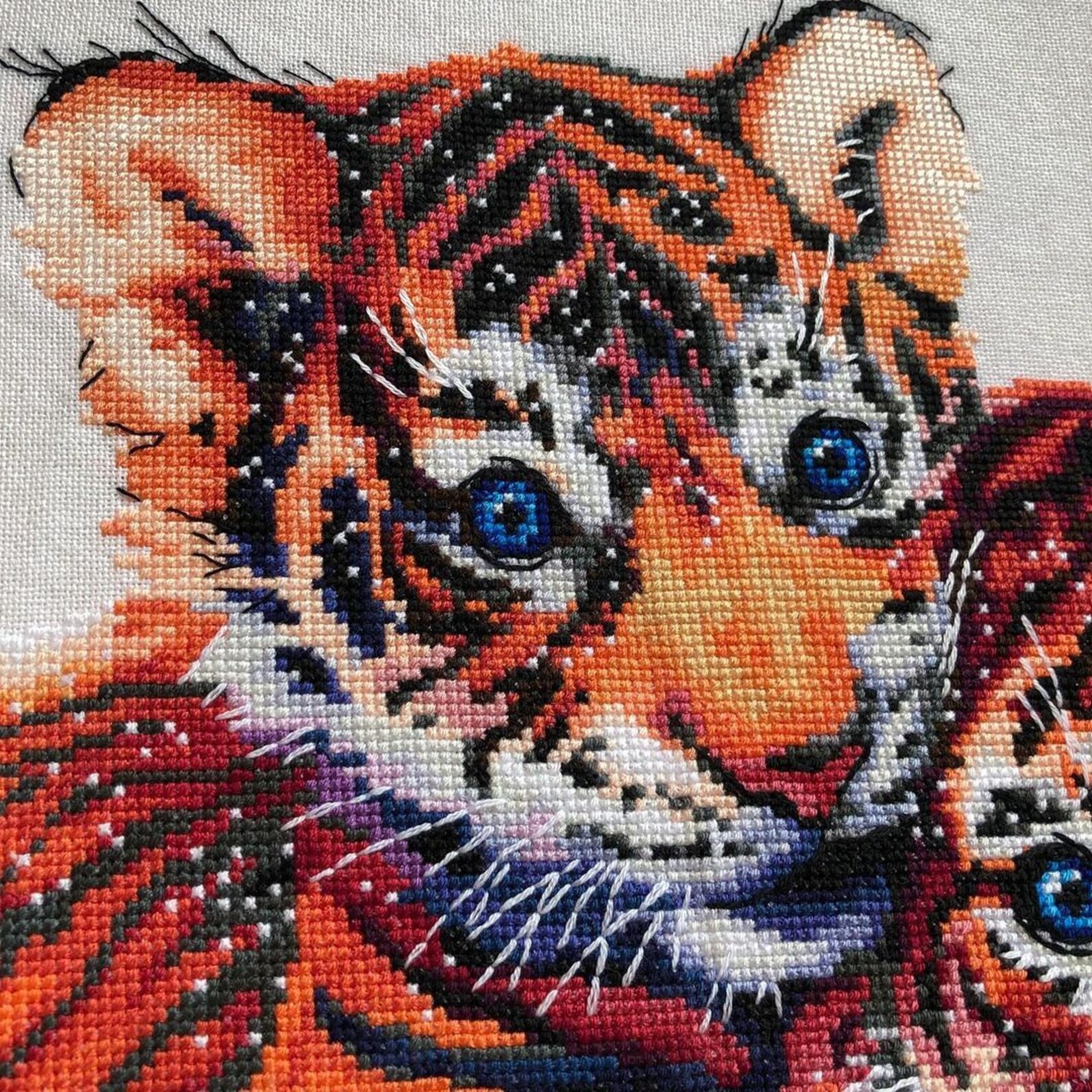 Little Tigers. Cross Stitch Pattern. Cross Stitch Design. - Etsy