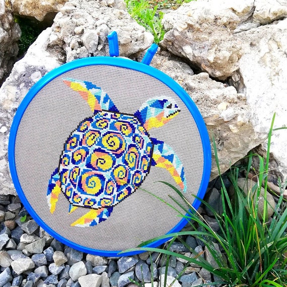 Sea Turtle Cross Stitch Pattern Pdf. Ocean Geometric Nursery - Etsy