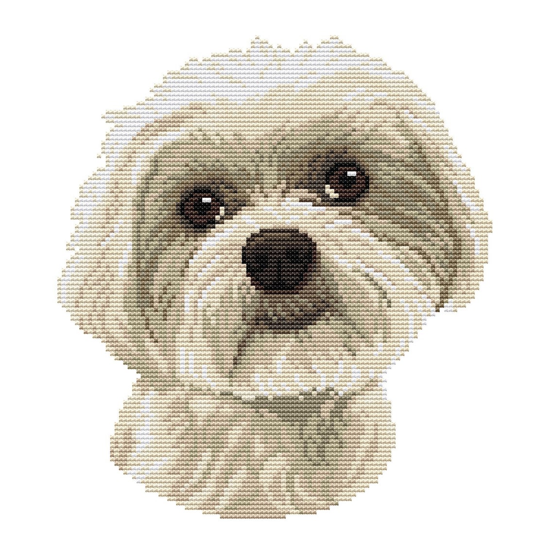 Maltese Dog Counted Cross Stitch Pattern Pdf. Modern Pet - Etsy