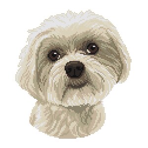 Maltese Dog Counted Cross Stitch Pattern Pdf. Modern Pet Memorial ...