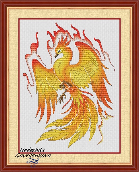 Phoenix. Cross Stitch Pattern. Cross Stitch Design. Digital. | Etsy