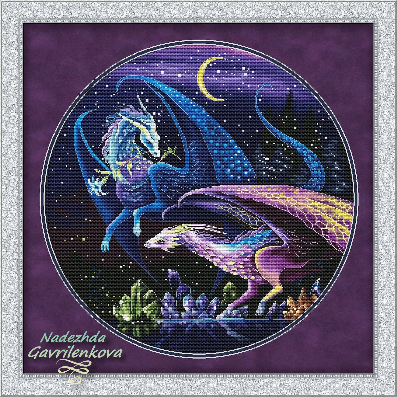 Dragons. the Guardians of Gems. Cross Stitch Pattern. Cross - Etsy