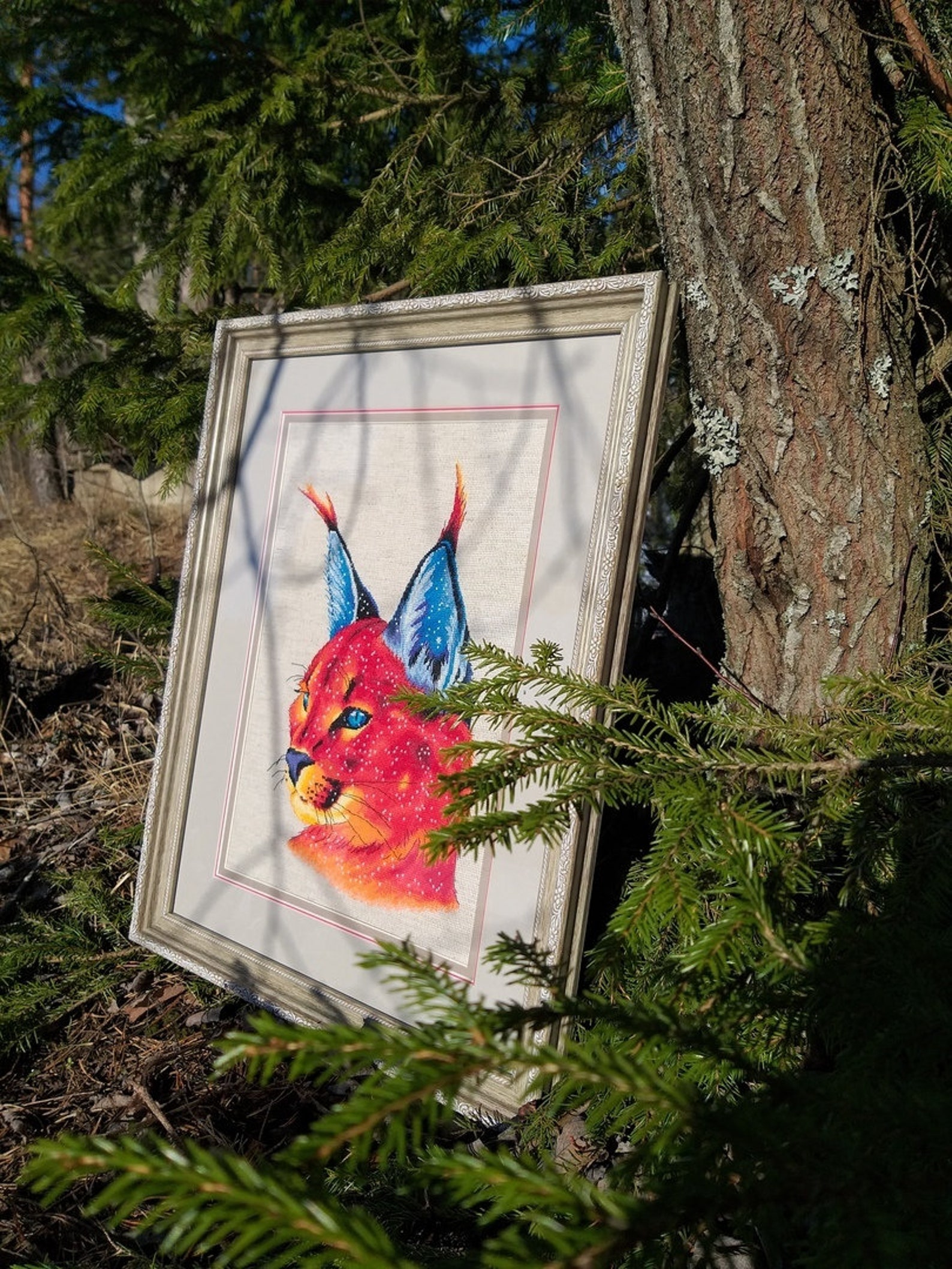 Space Lynx. Cross Stitch Pattern. Cross Stitch Design. - Etsy