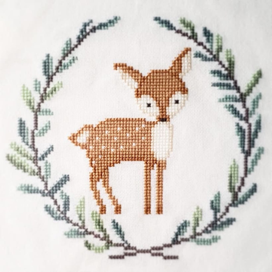 Woodland Baby Deer Cross Stitch Pattern Pdf. Nursery Decor. | Etsy