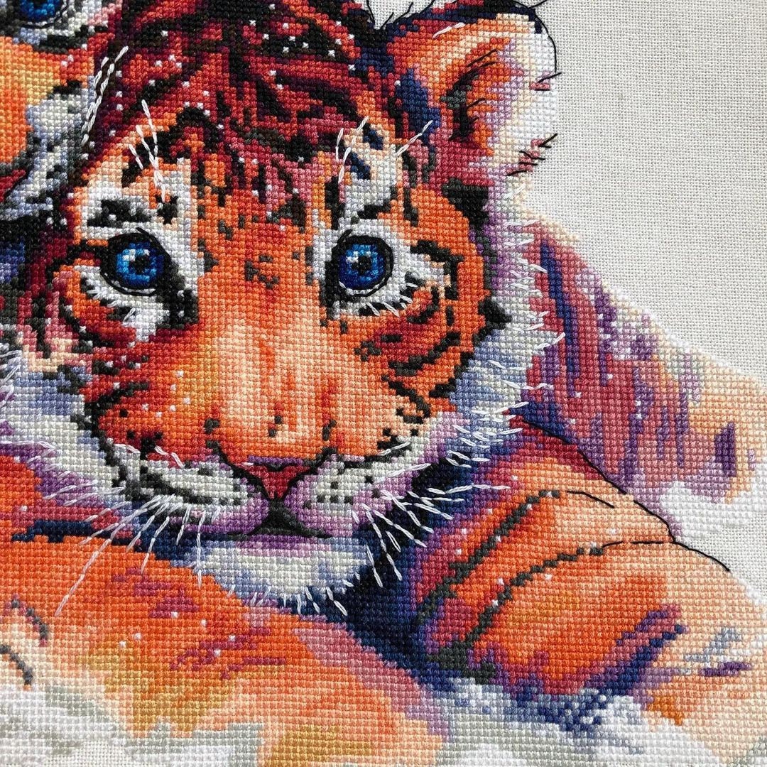 Little Tigers. Cross Stitch Pattern. Cross Stitch Design. - Etsy