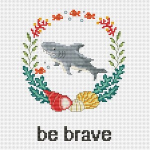 Ocean Baby Shark Cross Stitch Pattern Pdf. Nursery Decor. Under the Sea ...