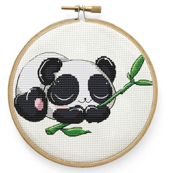 Panda Embroidery Pattern PDF Instant Download Children's | Etsy