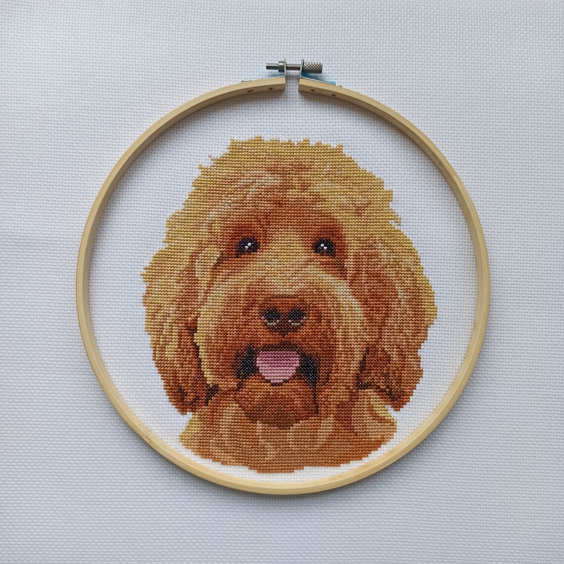 Red Goldendoodle Dog Counted Cross Stitch Pattern Pdf. Modern - Etsy