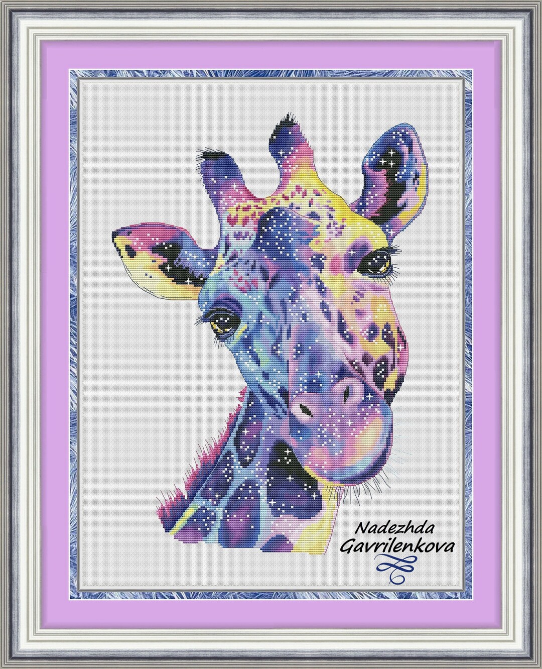 Space Giraffe. Cross Stitch Pattern. Cross Stitch Design. Digital. PDF ...