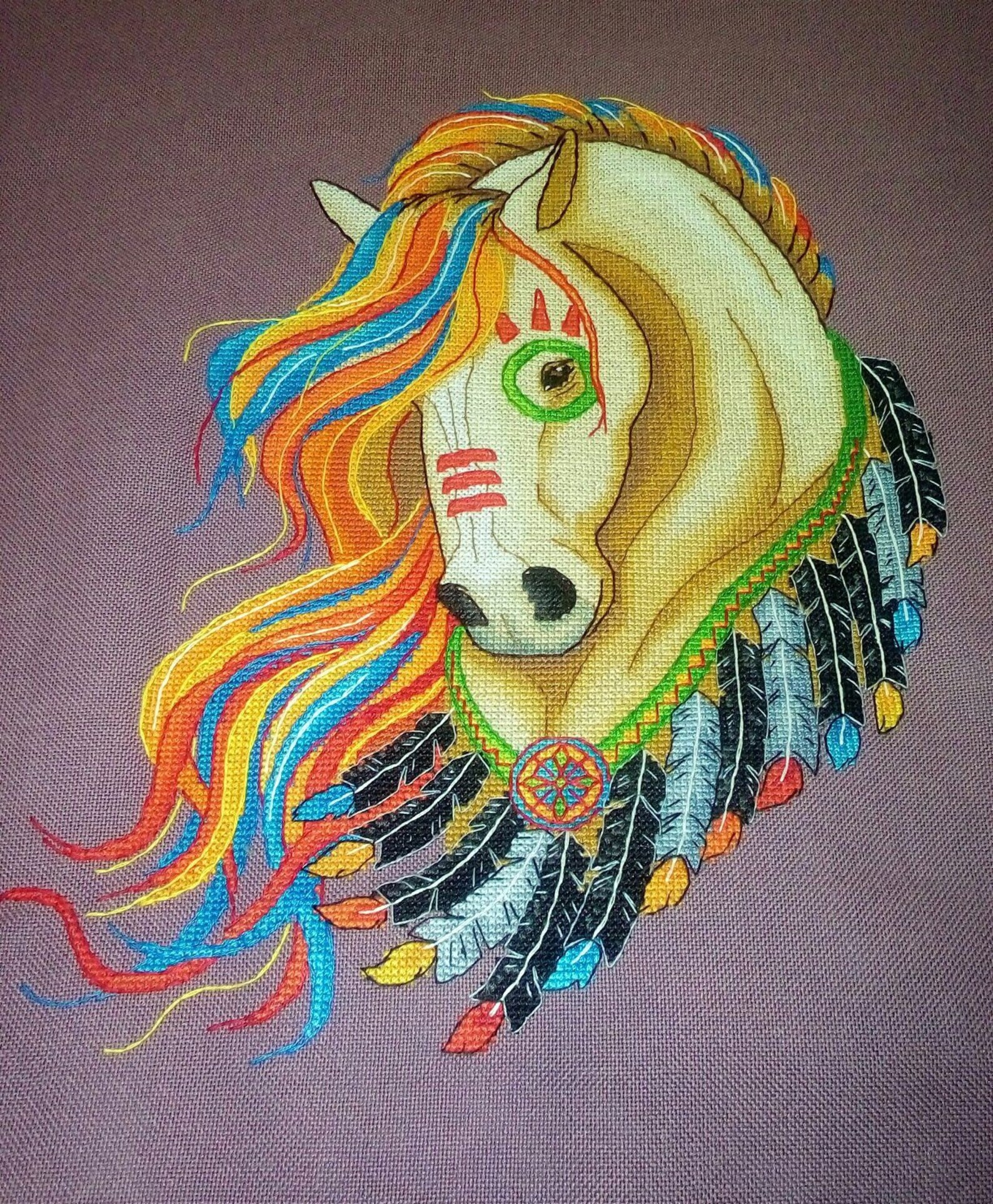 Amerindian Mustang light. Cross Stitch Pattern. Cross Stitch - Etsy