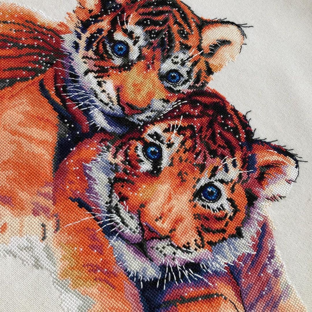 Little Tigers. Cross Stitch Pattern. Cross Stitch Design. - Etsy