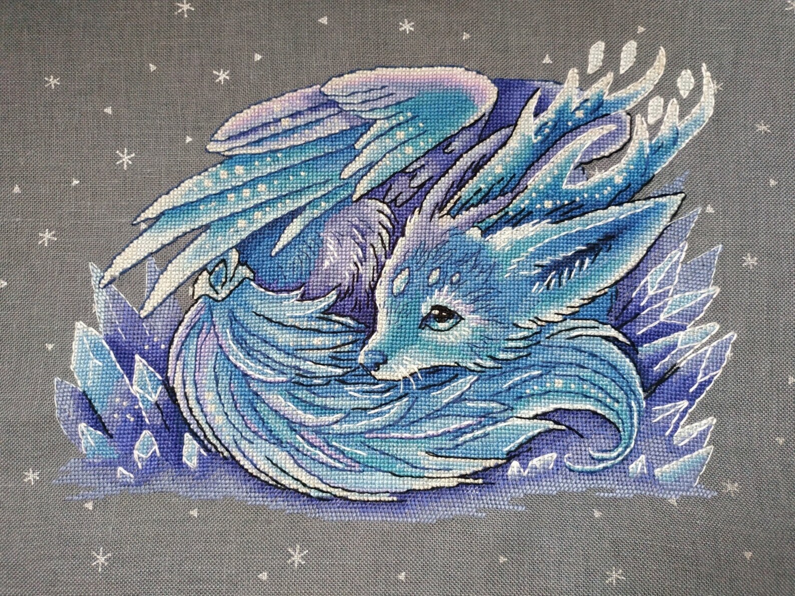 Crystal Fox. Cross Stitch Pattern. Cross Stitch Design. - Etsy