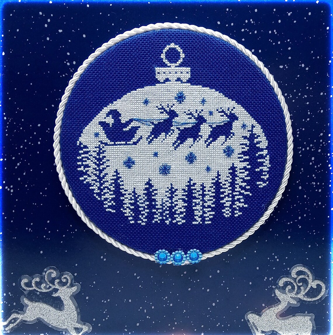 Easy Christmas Ornament Cross Stitch Pattern Pdf. Holy Night - Etsy