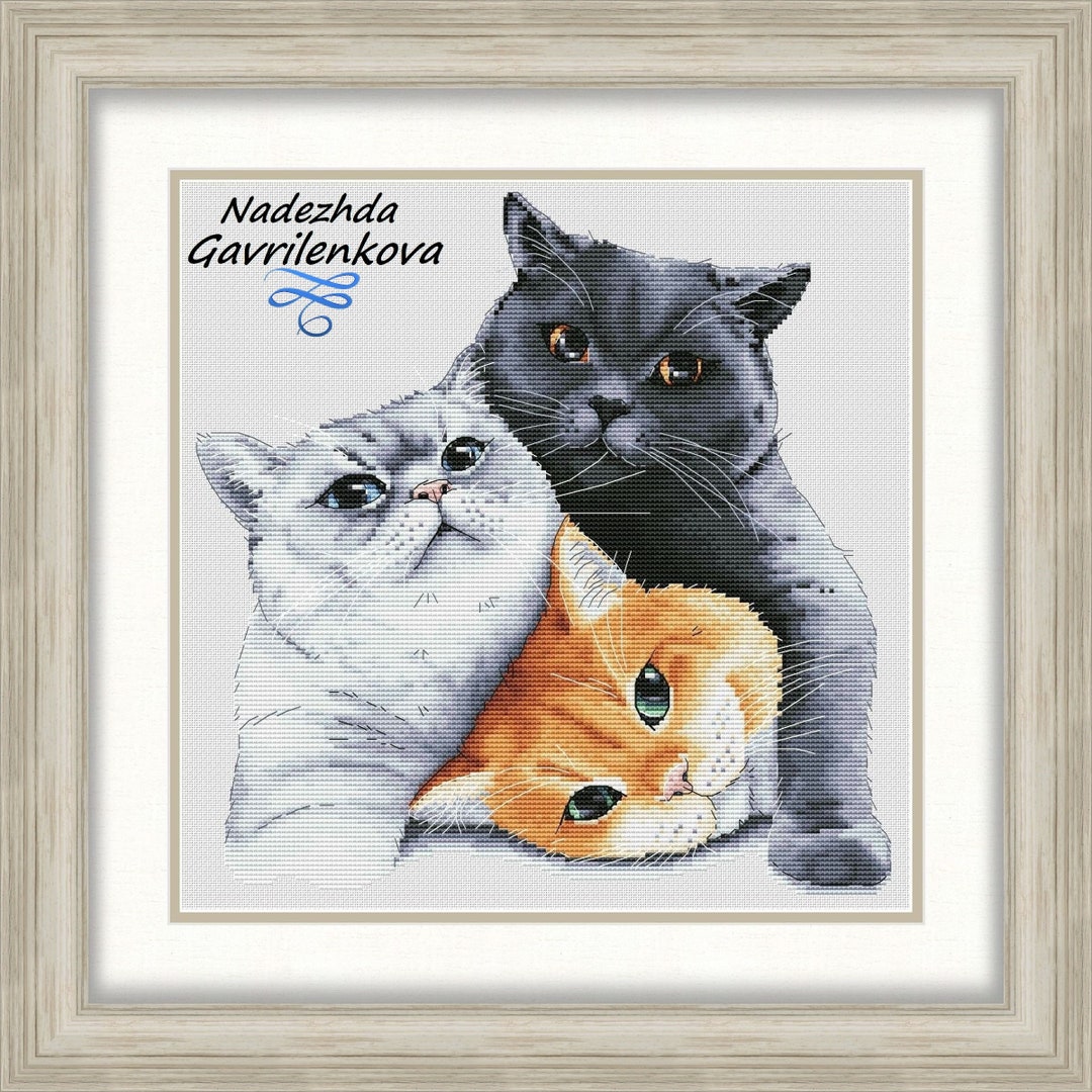 Furry Trio. Cross Stitch Pattern. Cross Stitch Design. Digital. PDF ...