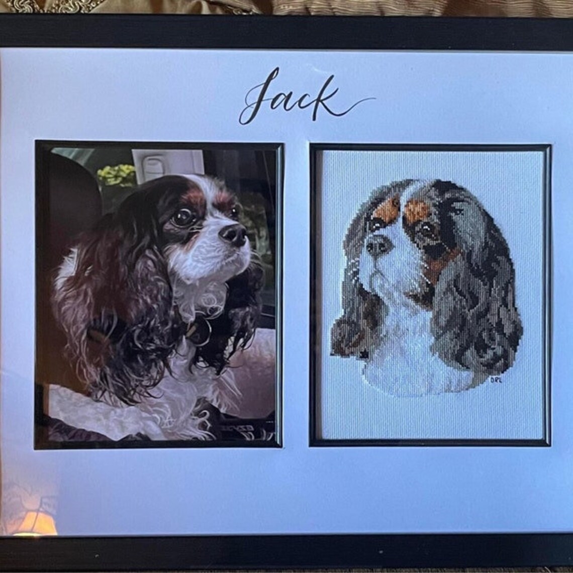 Set of 4 Cavalier King Charles Spaniel Dog Counted Cross - Etsy