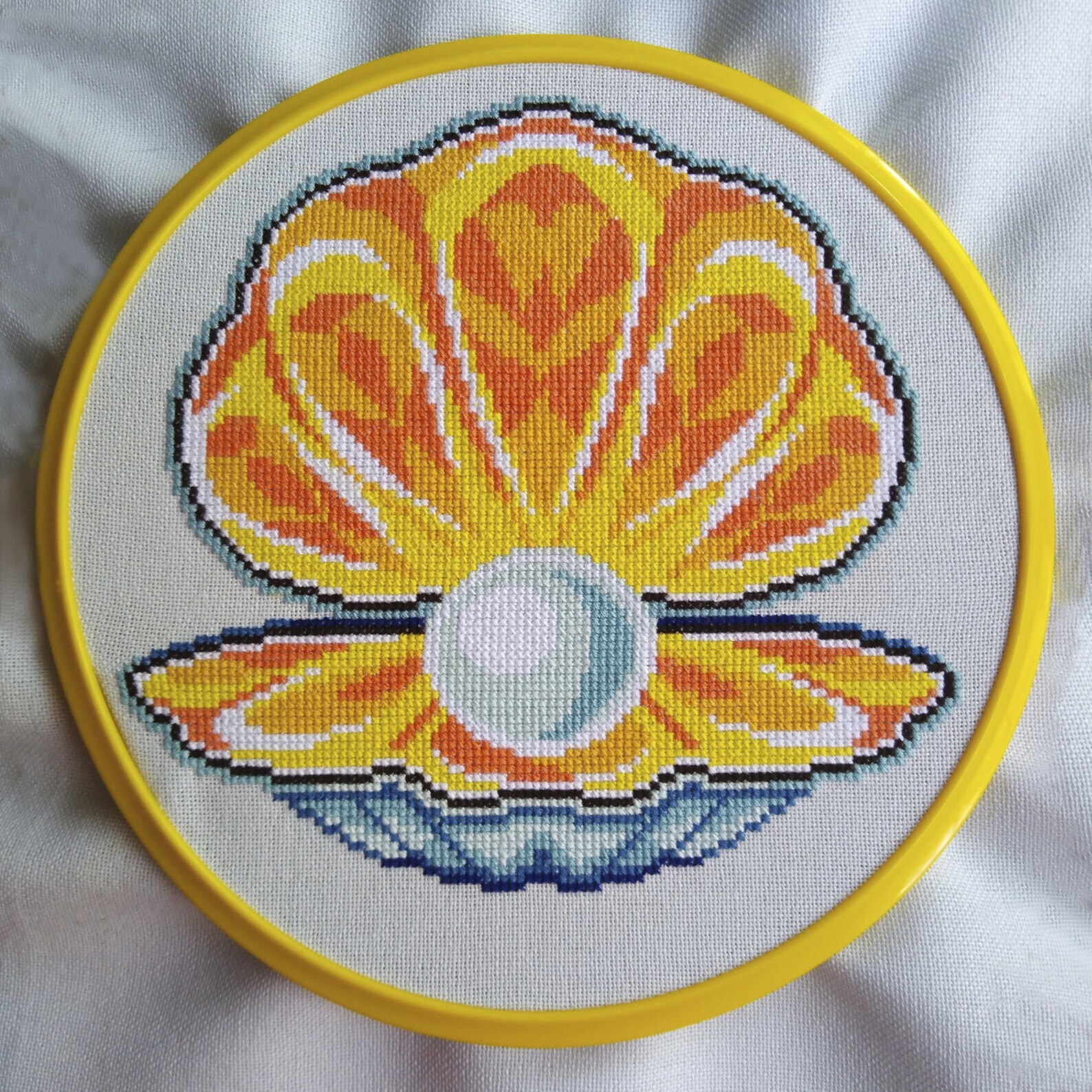 Geometric Seashell Cross Stitch Pattern Pdf. Ocean Cross - Etsy