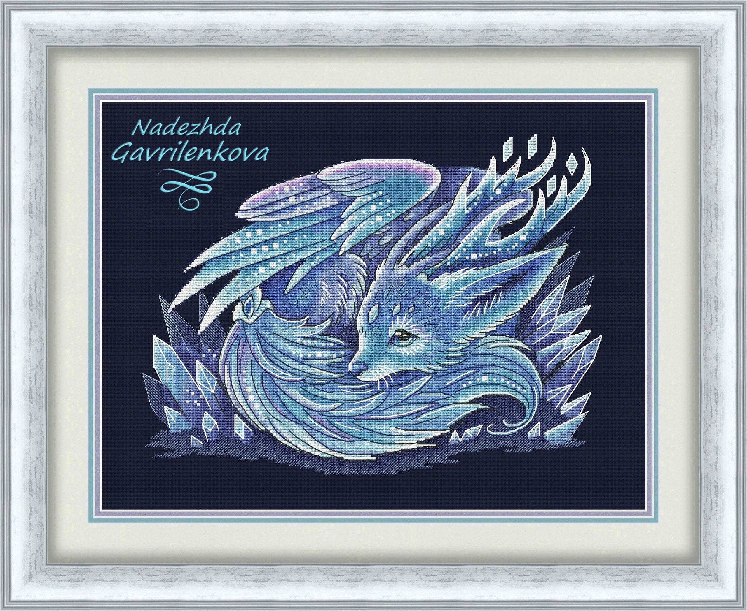 Crystal Fox. Cross Stitch Pattern. Cross Stitch Design. - Etsy