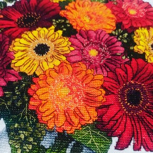 Gerberas. Cross Stitch Pattern. Cross Stitch Design. Digital. PDF. Saga ...