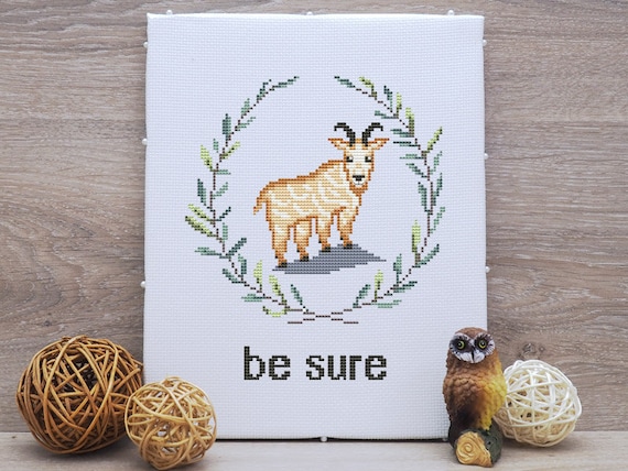 Woodland Baby Goat Cross Stitch Pattern Pdf. Nursery Decor. | Etsy