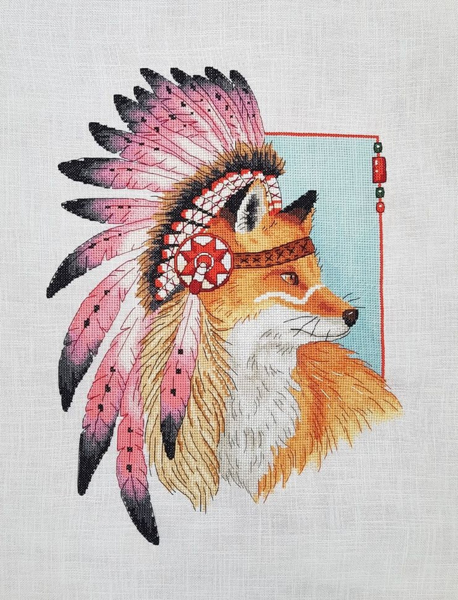 Amerindian Fox. Cross Stitch Pattern. Cross Stitch Design. - Etsy