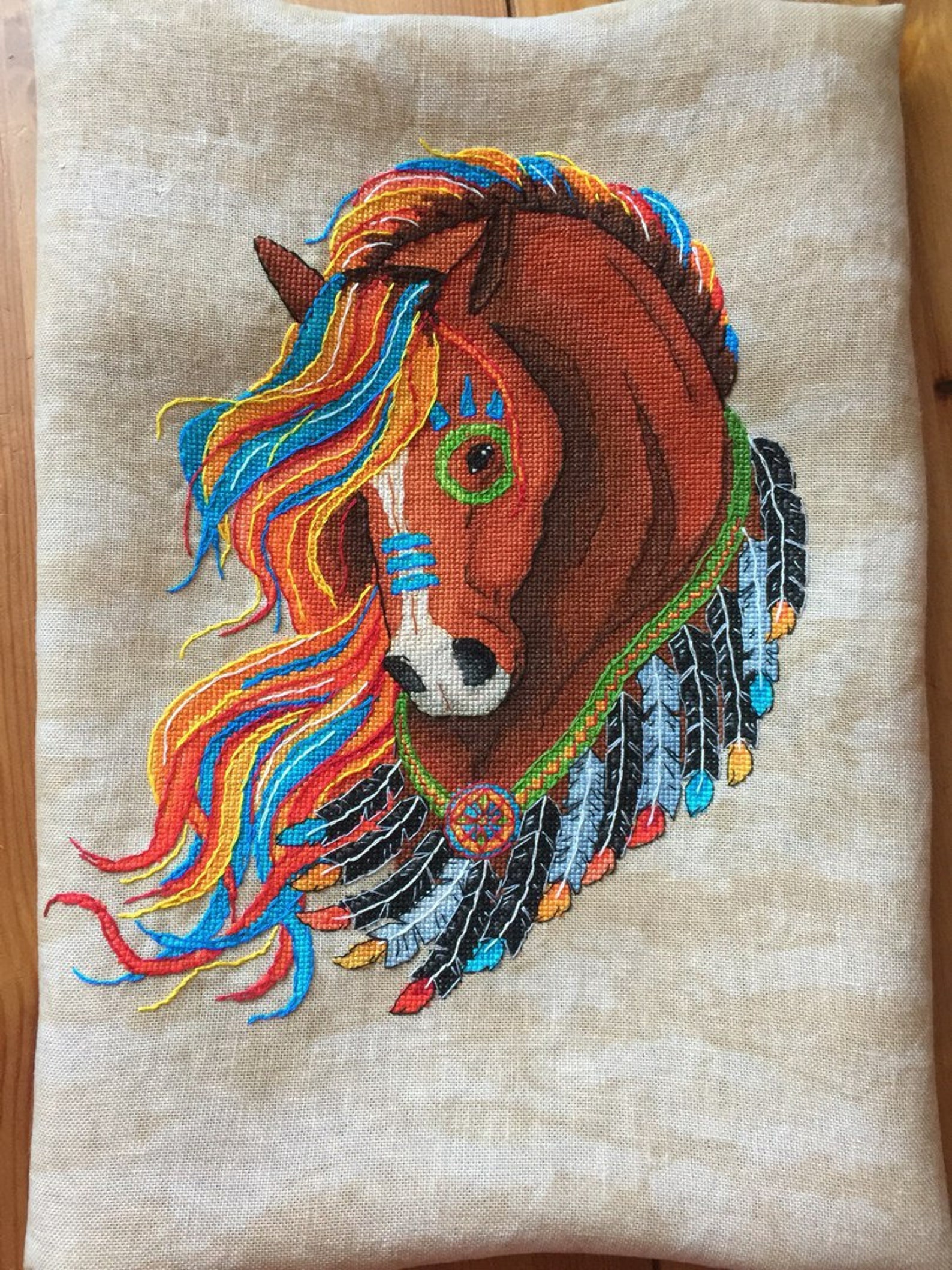Amerindian Mustang brown. Cross Stitch Pattern. Cross Stitch - Etsy