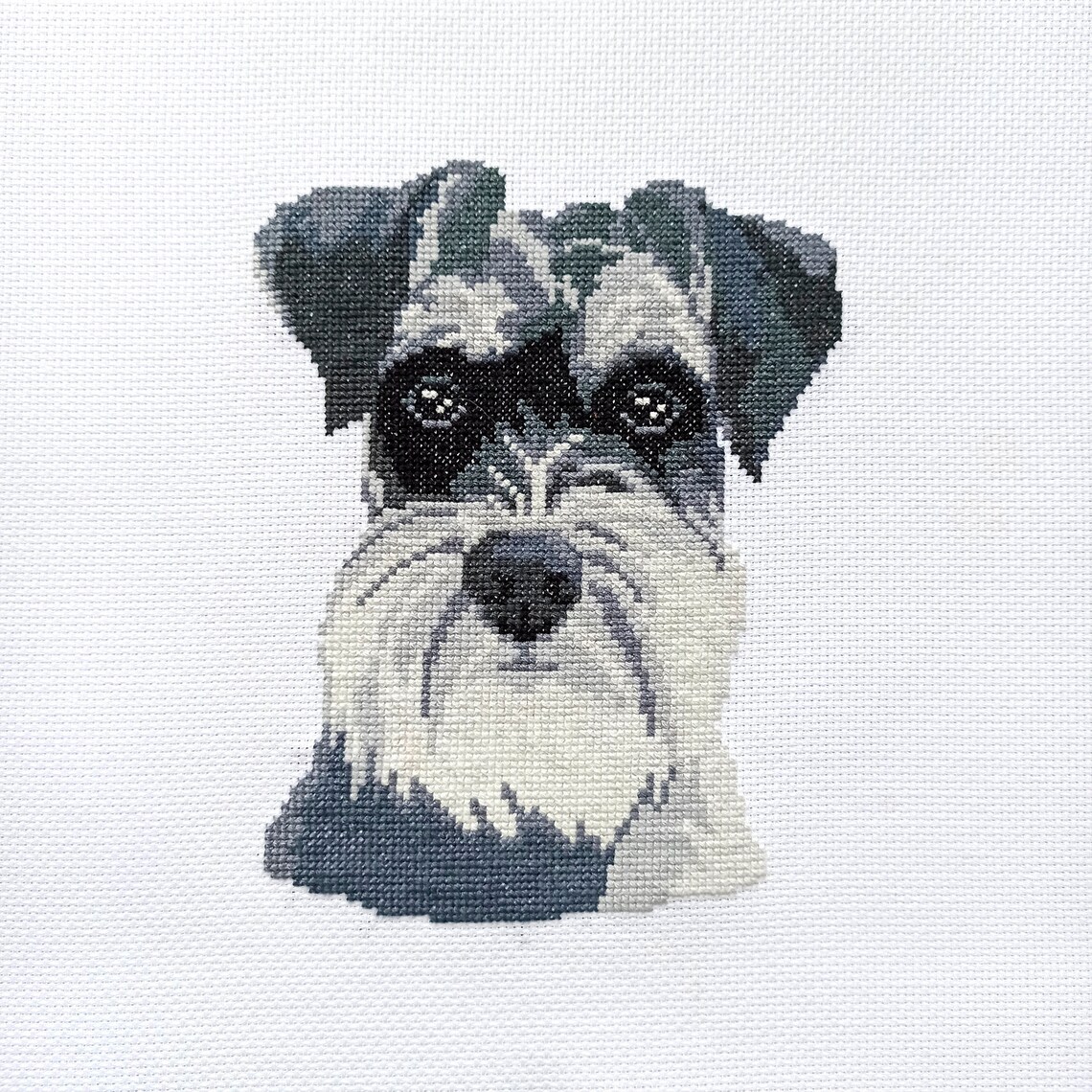 Schnauzer Dog Cross Stitch Pattern Pdf. Modern Pet Memorial | Etsy
