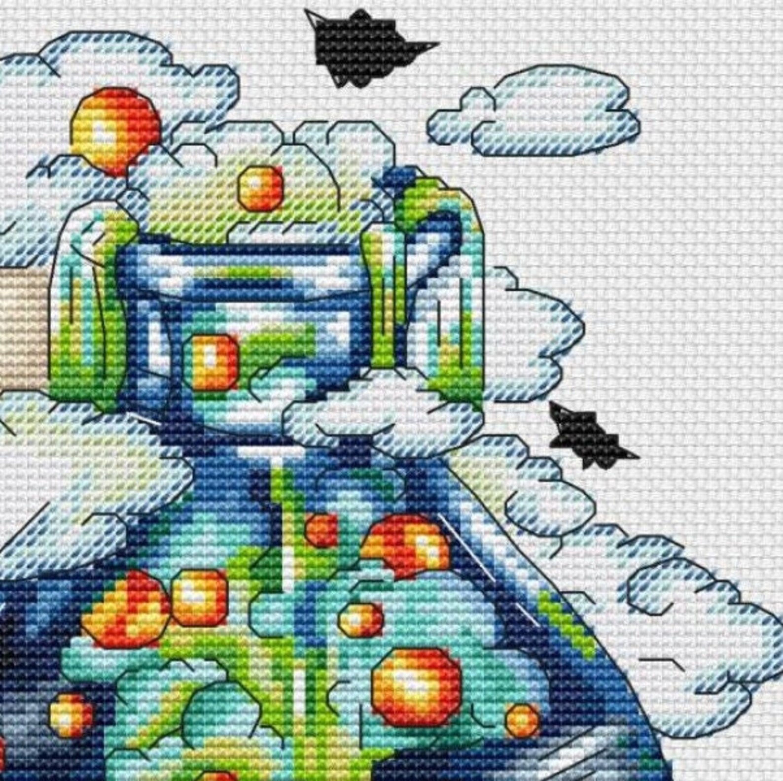 Fire Potion Cross Stitch Potion Embroidery Glass Cross Stitch - Etsy