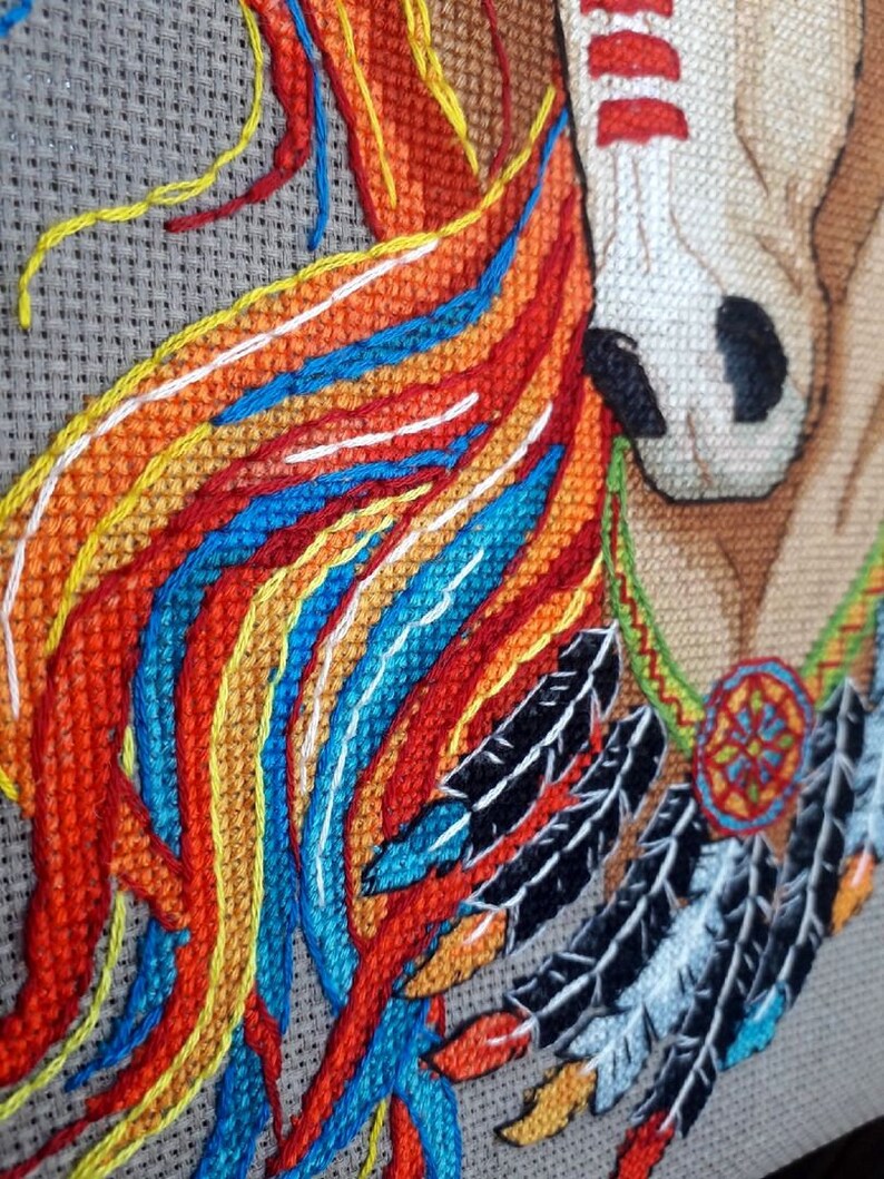 Amerindian Mustang light. Cross Stitch Pattern. Cross Stitch - Etsy