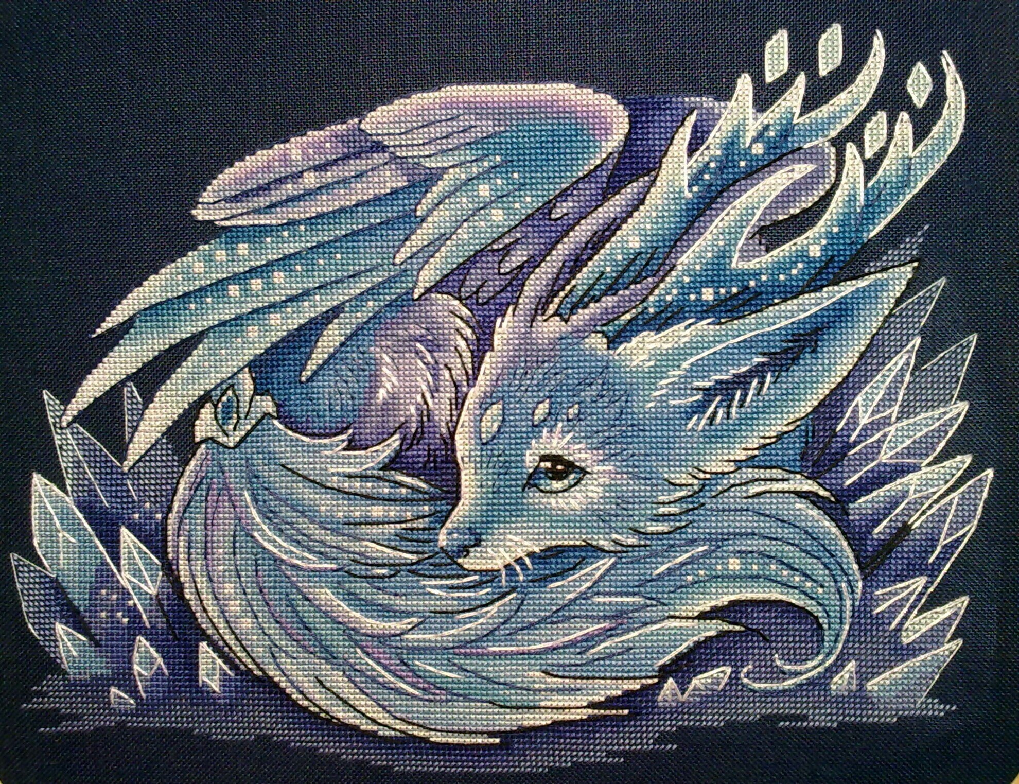 Crystal Fox. Cross Stitch Pattern. Cross Stitch Design. - Etsy